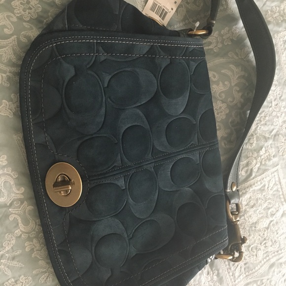Bags | Coach Legacy Suede Flap Purse | Poshmark